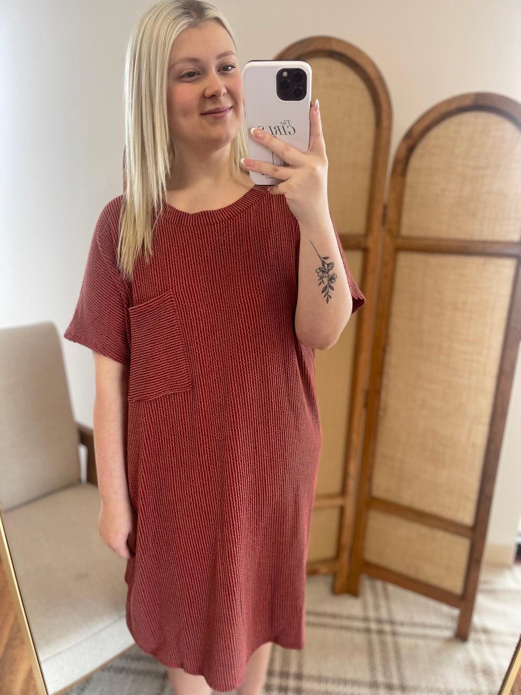Indy Dress in Rust + – Luna Boutique